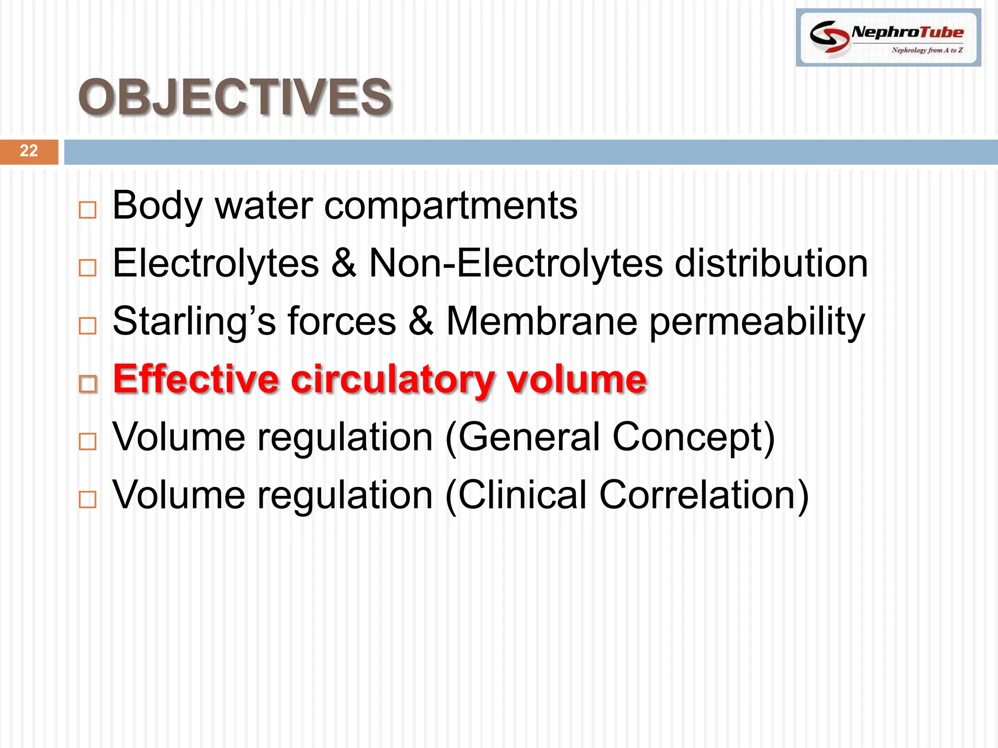 Renal Physiology (VII) - Volume Regulation - Dr. Gawad | PPTX