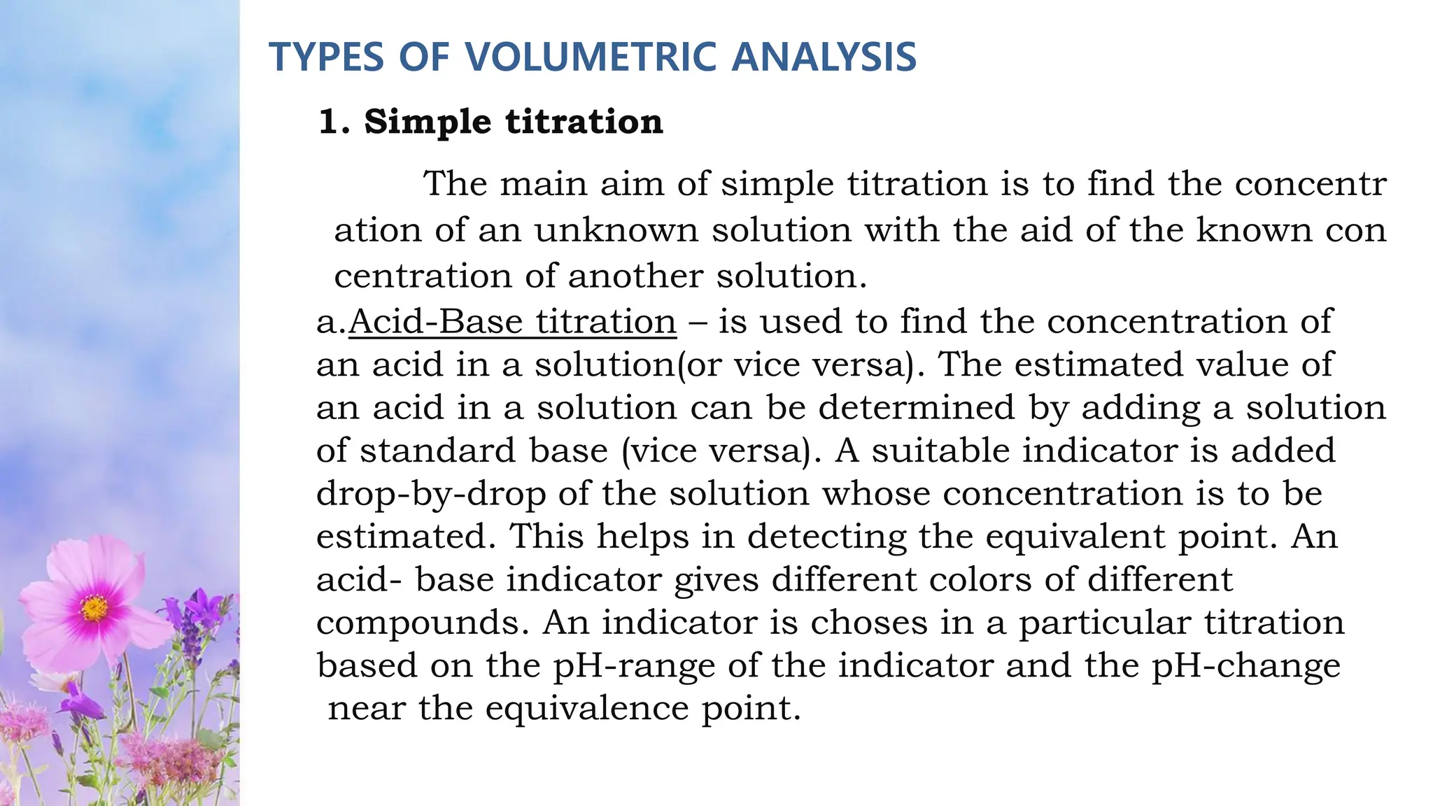 7-VOLUMETRIC-ANALYSIS POWERPOINT PRESENTATION | PDF | Chemistry | Science