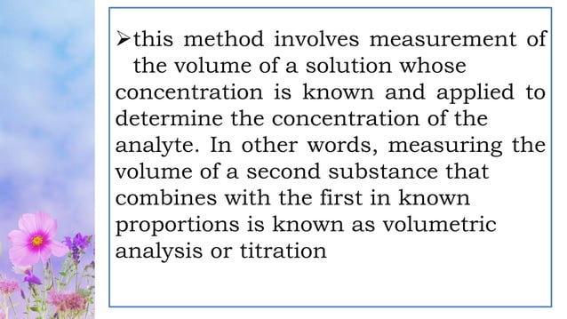 7-VOLUMETRIC-ANALYSIS POWERPOINT PRESENTATION | PDF | Chemistry | Science