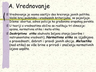 7. vrednovanje, argumenti i zagovaranje | PPT
