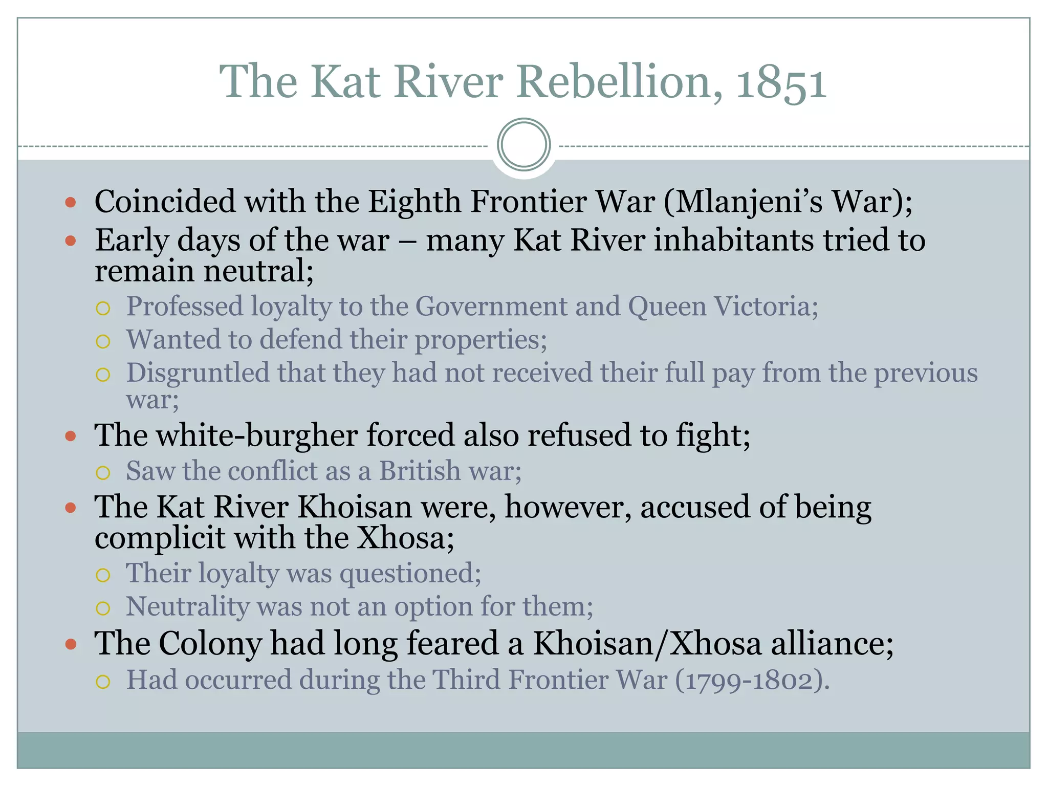 7 war & rebellion, eastern cape frontier | PPTX