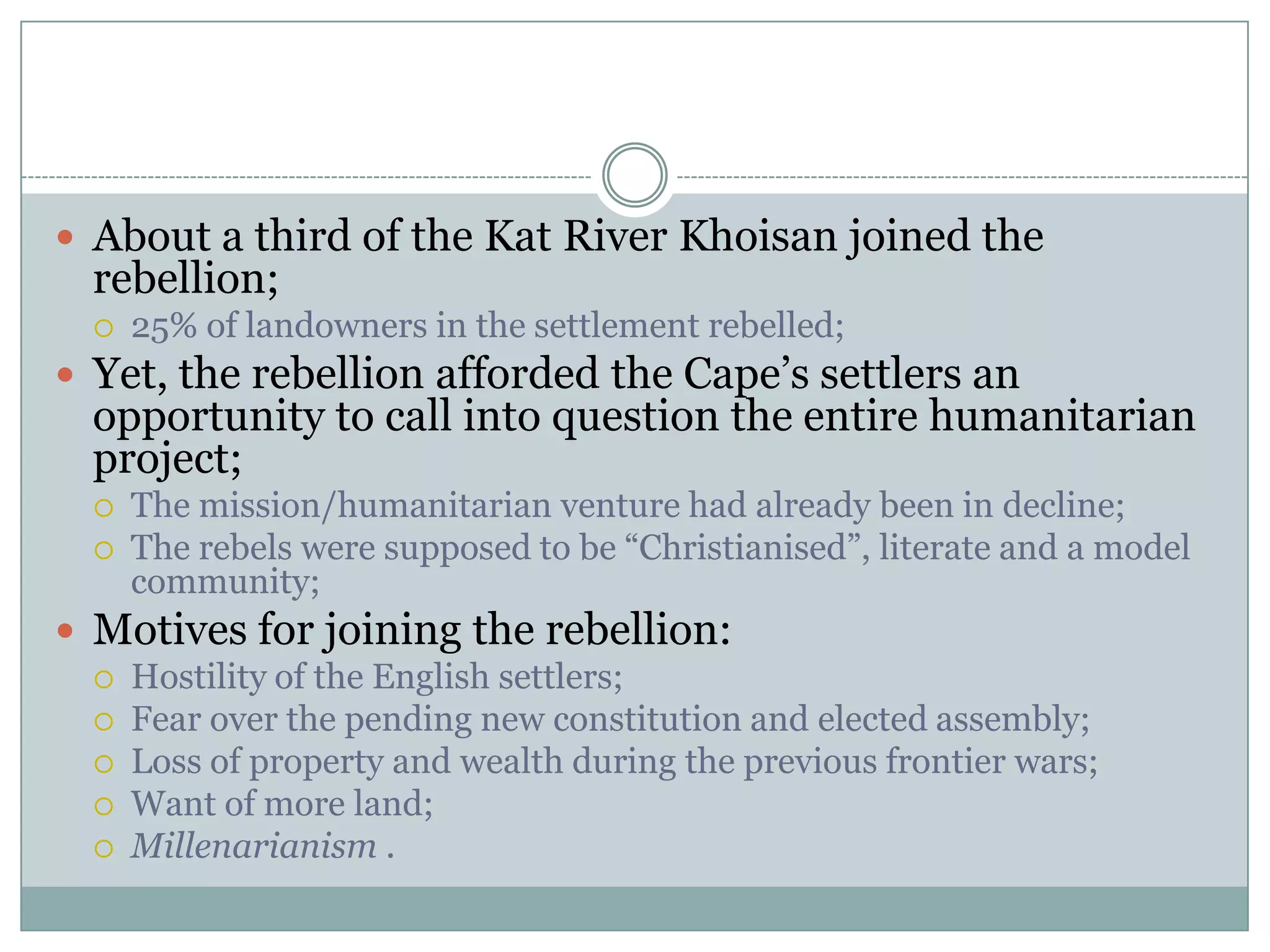 7 war & rebellion, eastern cape frontier | PPTX