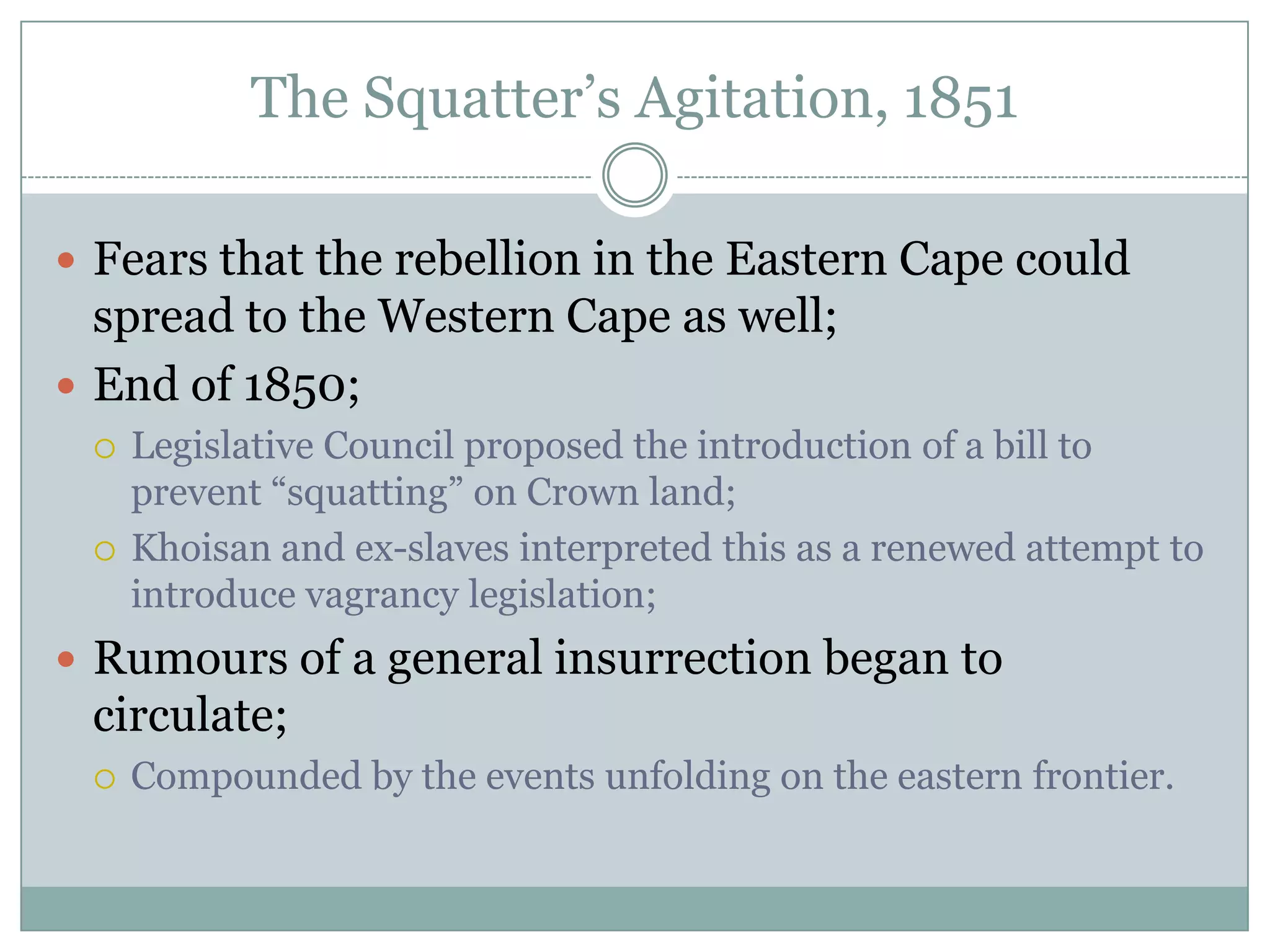 7 war & rebellion, eastern cape frontier | PPTX