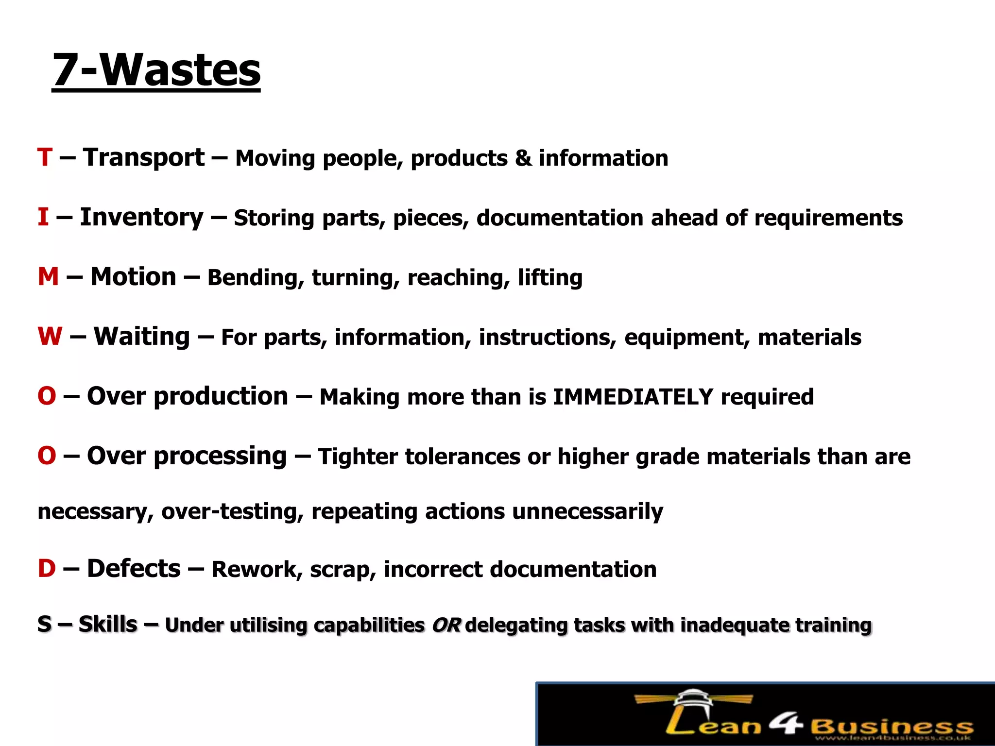 7 wastes + | PPTX