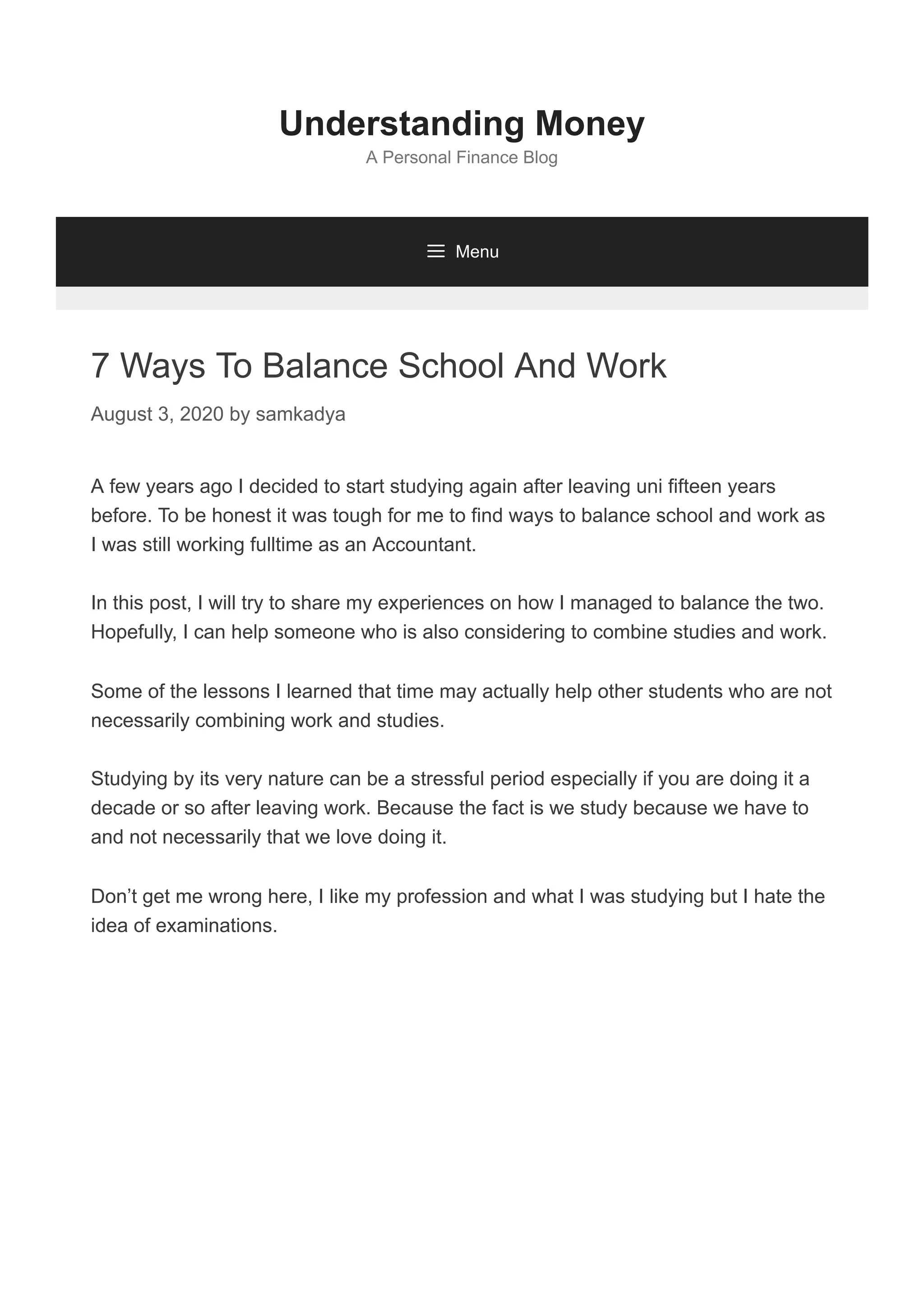 7 Ways To Balance School and Work | PDF