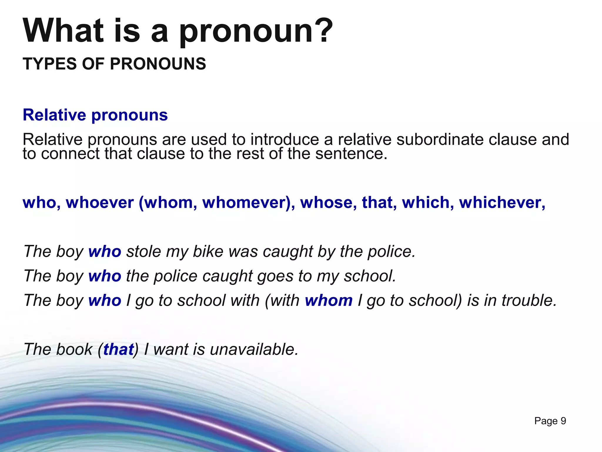 Foundations of Grammar 7: What is a pronoun? | PPT