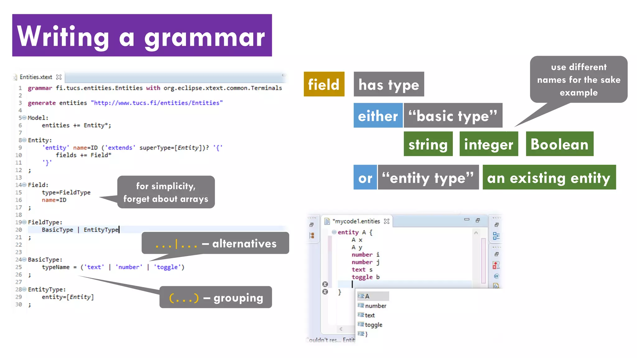 Xtext: writing a grammar | PDF