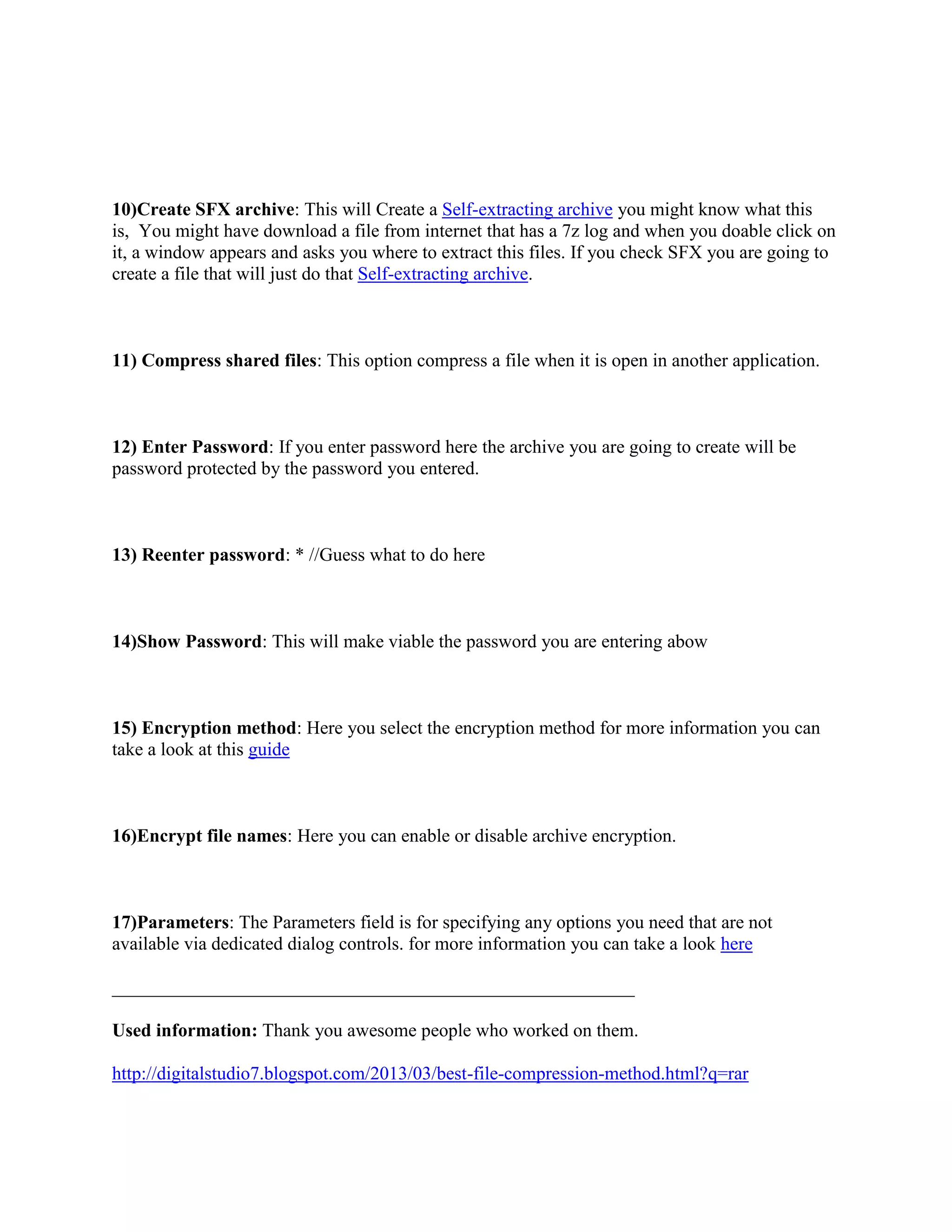 7-zip compression settings guide | PDF