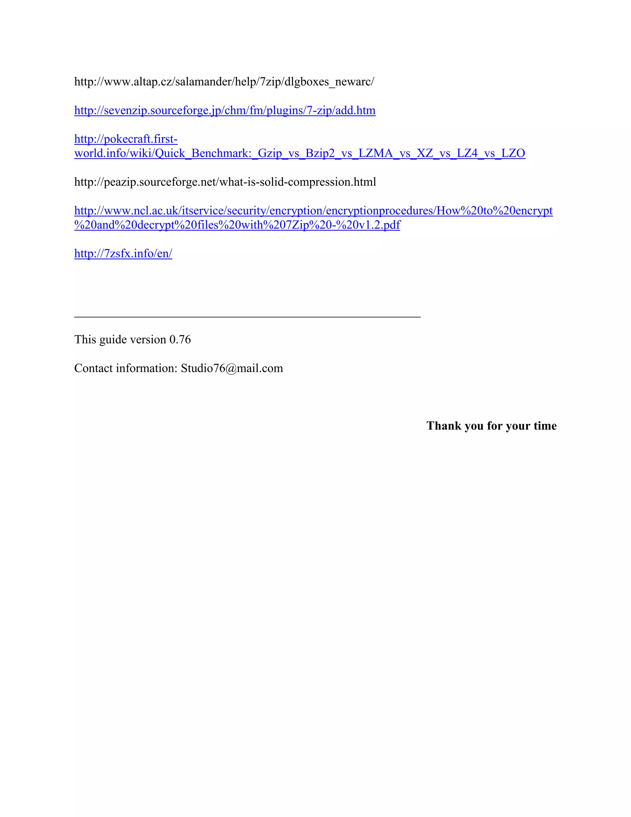 7-zip compression settings guide | PDF