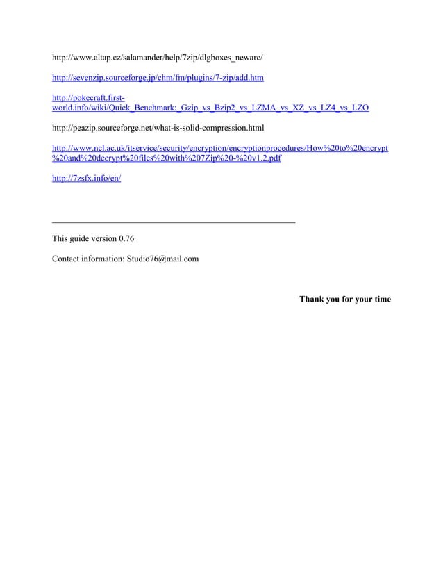 7-zip compression settings guide | PDF