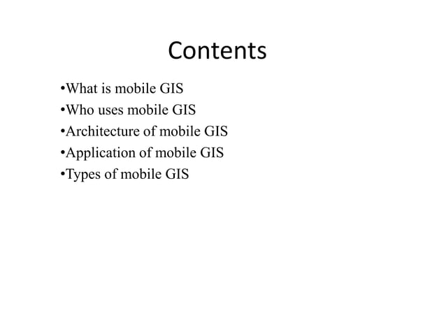 70.mobile gis | PPTX