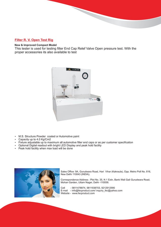 Testing/Manufacture/R.V. Filter Test Lab | PDF
