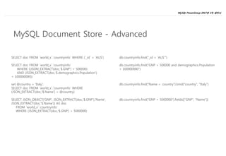 MySQL Document Store | PPT