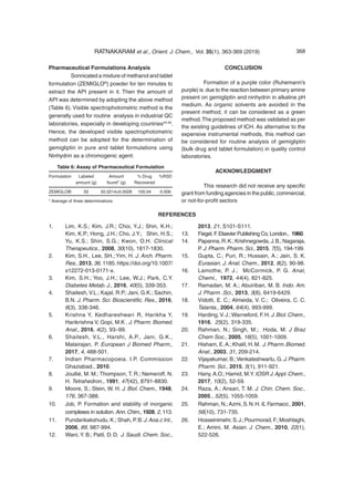 Ninhydrin Based Visible Spectrophotometric Determination of Gemigliptin | PDF