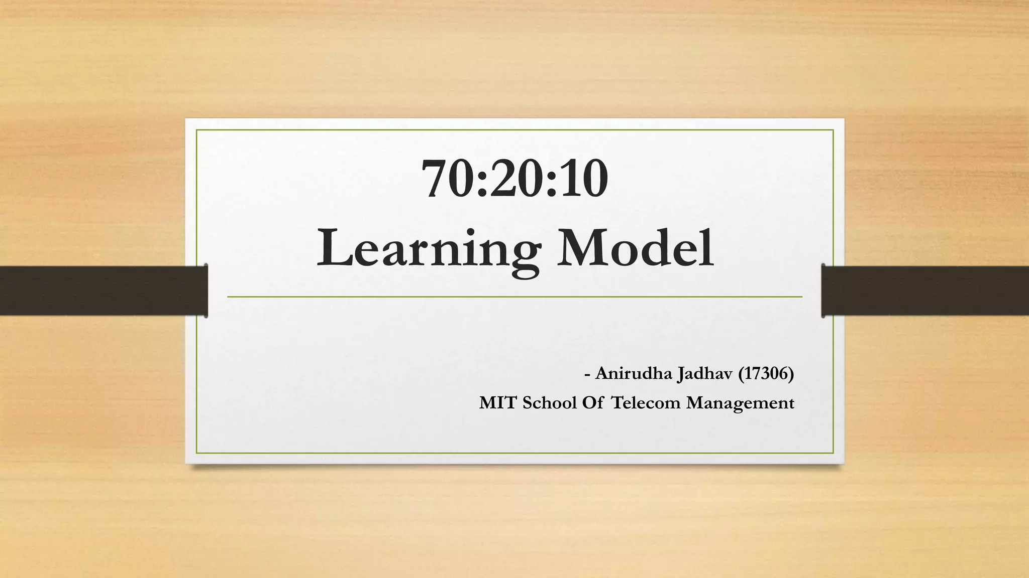 70 20-10 Learning Model | PPTX