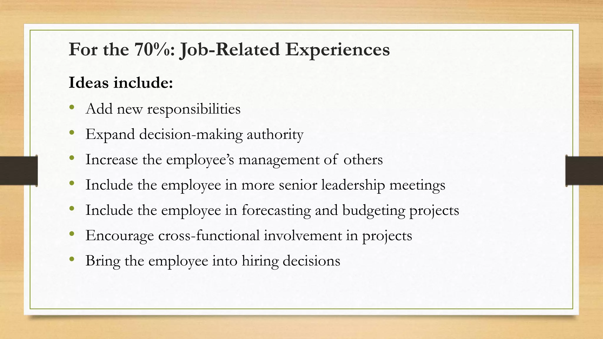 70 20 10 Learning Model Pptx