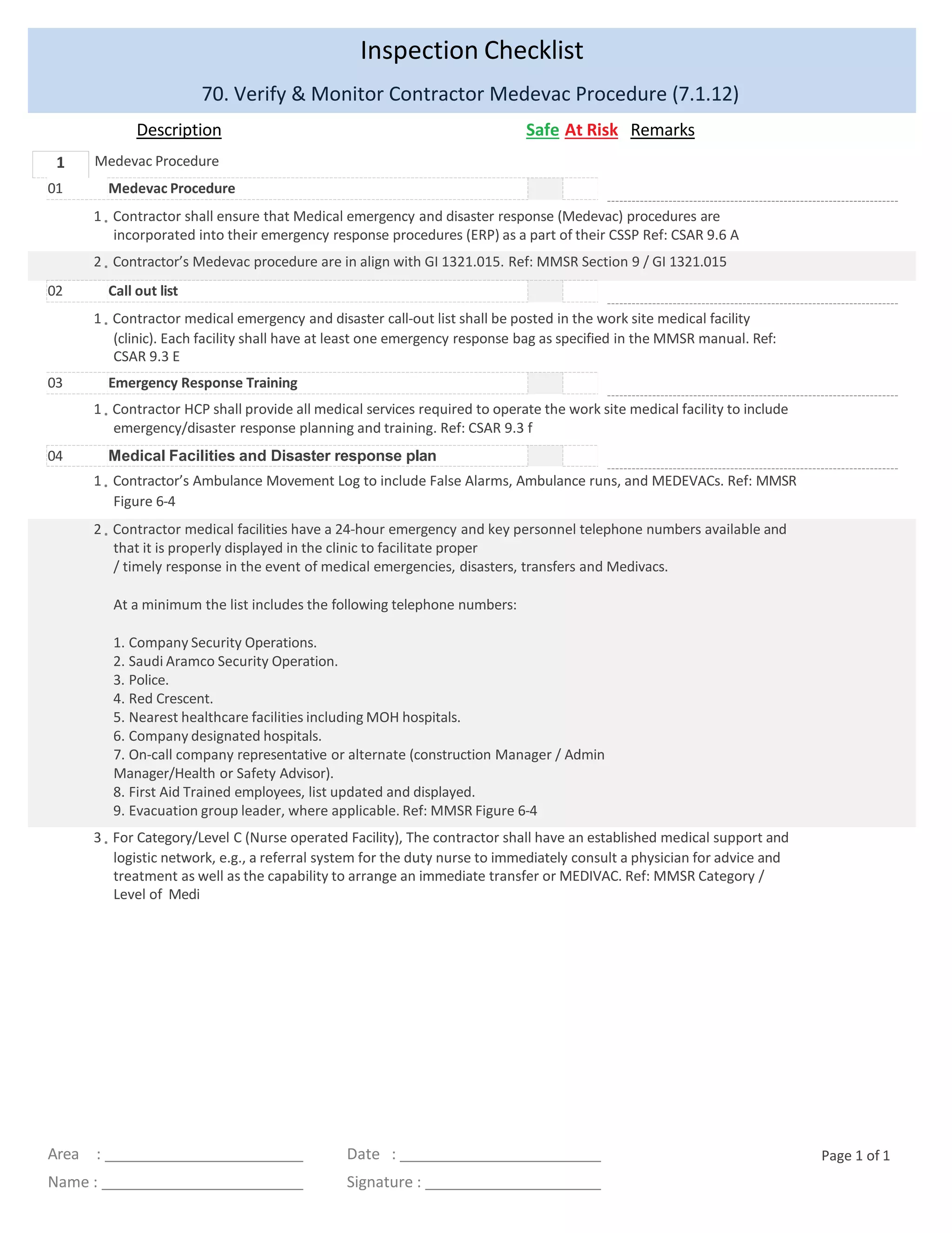 70. Verify & Monitor Contractor Medevac Procedure (7.1.12).pptx
