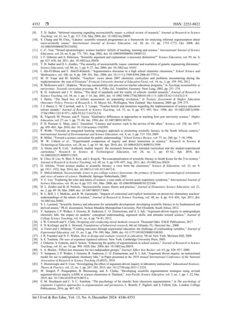Enhancing the scientific argumentation skills of prospective chemistry ...