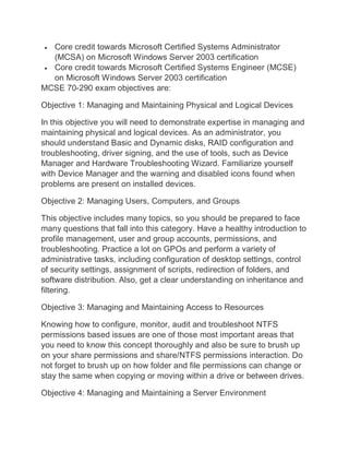 70 290 | PDF | Operating Systems | Computer Software and Applications