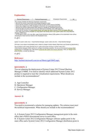 70-414 exam-implementing an advanced server infrastructure | PDF | Operating Systems | Computer ...