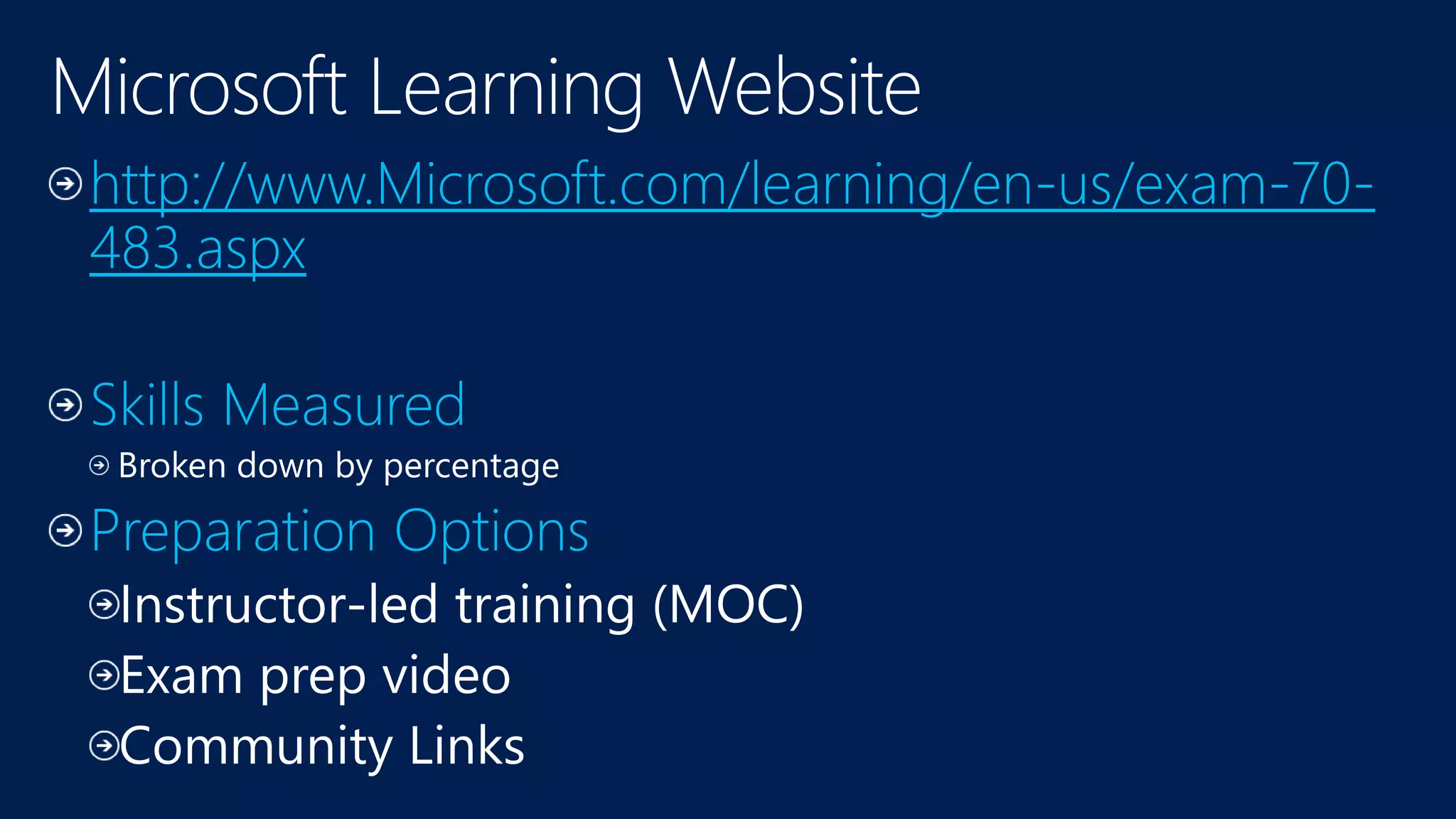 70-483 Programming in C# Complete Study | PPT