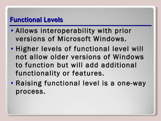70 640 Lesson01 Ppt 041009 | PPT | Operating Systems | Computer Software and Applications