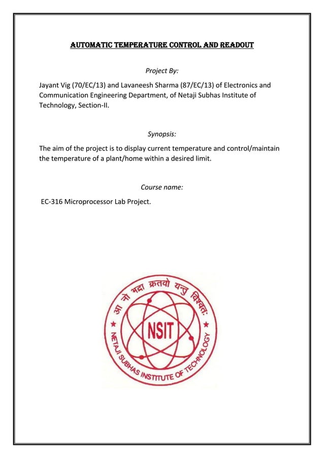 Microprocessor project | PDF