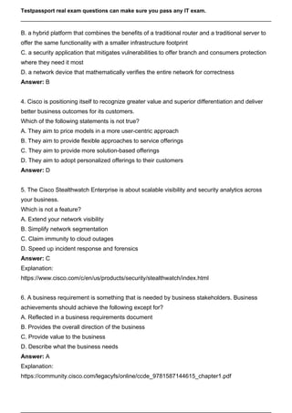 Introduction to Cisco Sales 700-150 Real Exam Questions | PDF