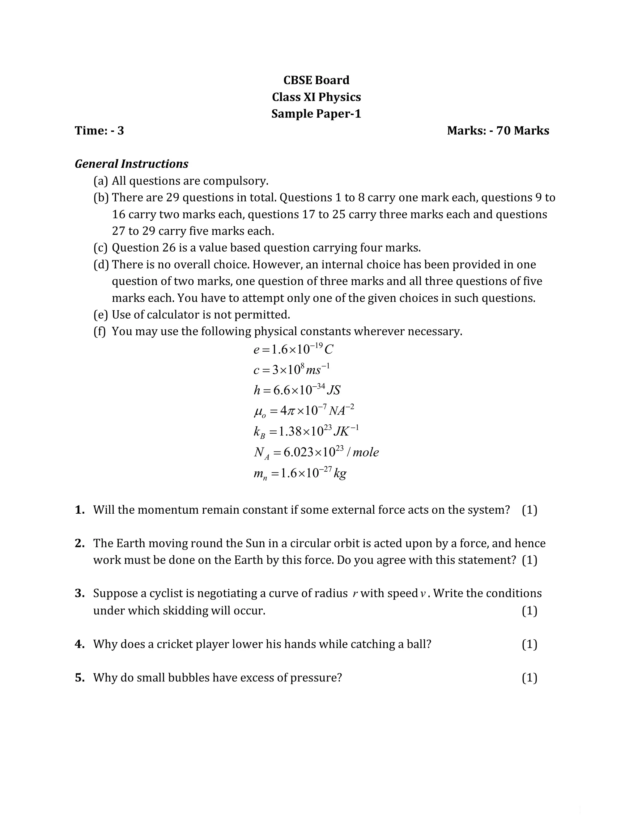 700000223 cbse 11_physics_sample_paper1 | PDF