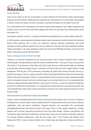 NUTREASE POWDER: Nutritional Therapy for Male & Female Fertility | PDF