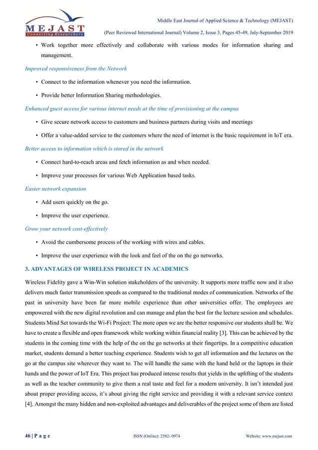 Wireless Requirements and Benefits in the Academics Domain | PDF