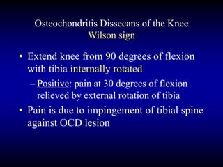 Osteocondritis disecante de rodilla juvenil | PPT