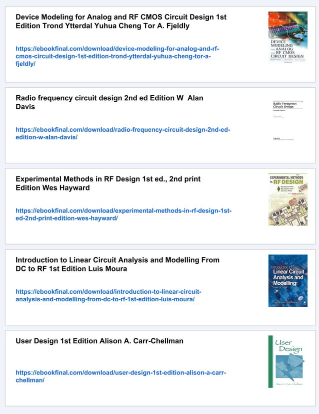 Secrets of RF Circuit Design 3rd ed Edition Joseph Carr | PDF