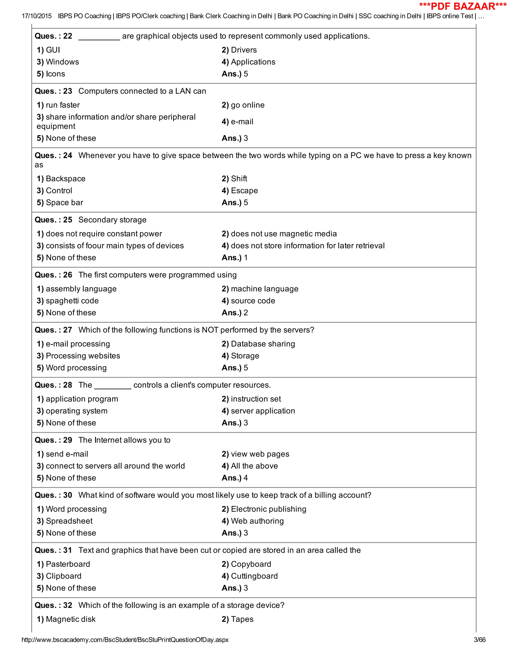 700+ computer questions | PDF