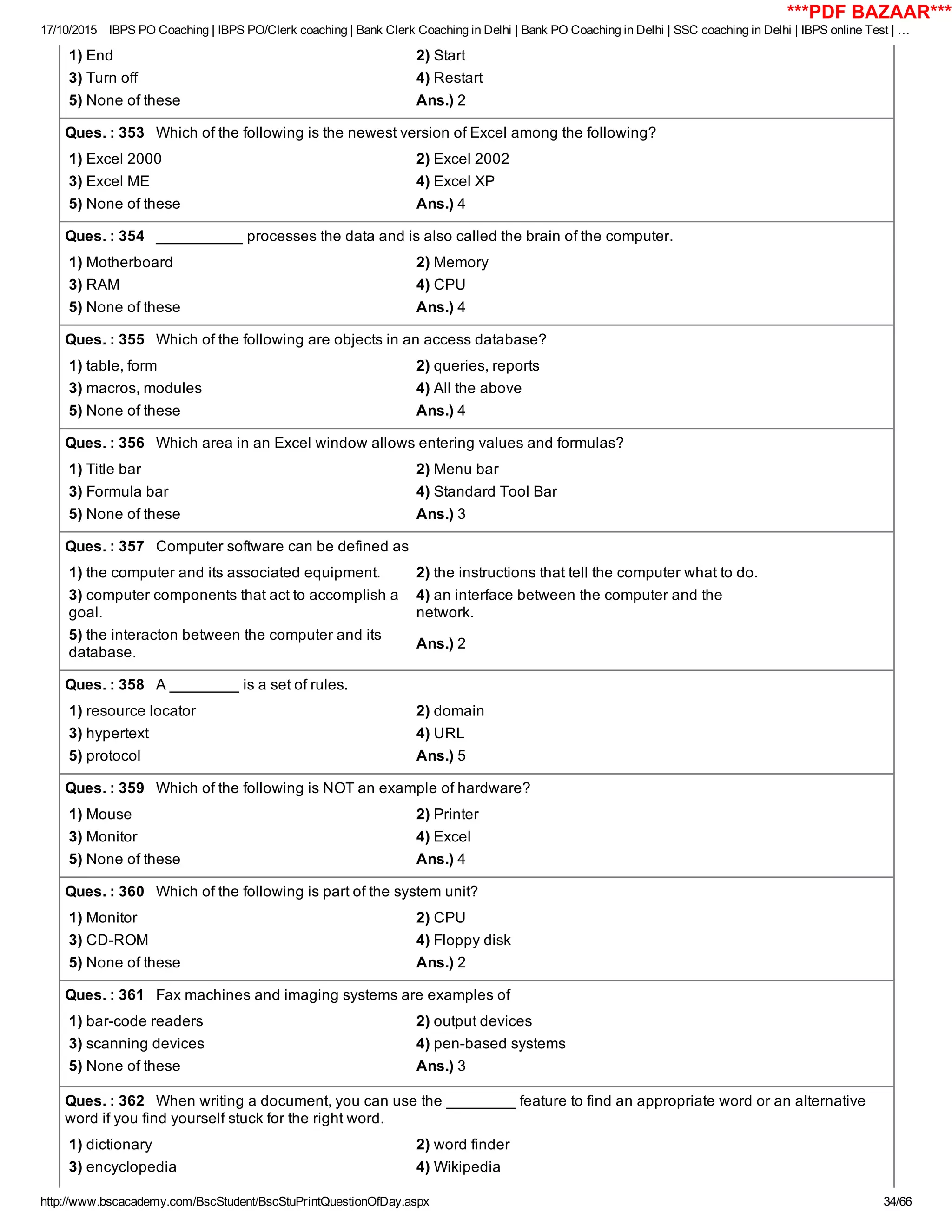 700+ computer questions | PDF