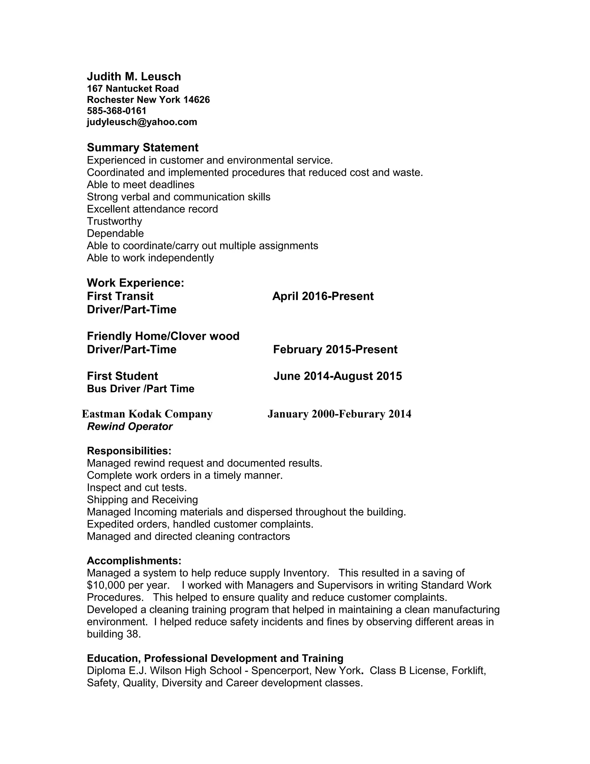 JudyLeuschResume | PDF
