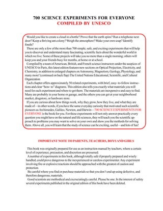 700 science experiments for everyone 1 | PDF