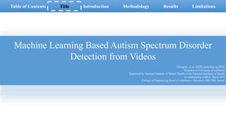 Detection of Autism Spectrum Disorder though video.pptx