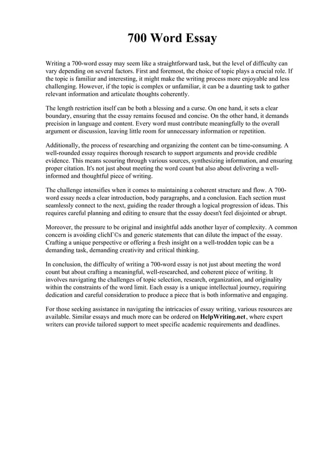 700 Word Essay. Conemaugh School of Nursing | PDF | Freelance Writing ...