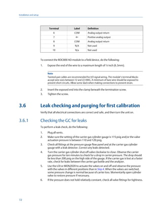 Gas Chrometograph 700xa Instruction Manual | PDF