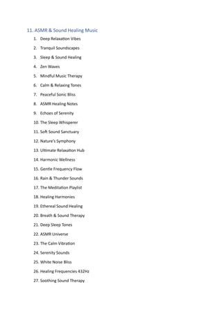 700+ Best YouTube Music Channel Name Ideas in 2025 | Upanishad ...