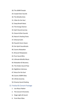 700+ Best YouTube Music Channel Name Ideas in 2025 | Upanishad ...