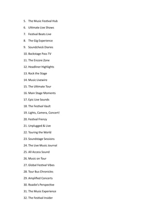 700+ Best YouTube Music Channel Name Ideas in 2025 | Upanishad ...