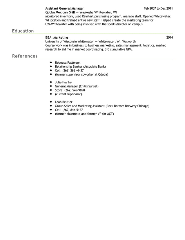 Derrick Pucek Resume | PDF