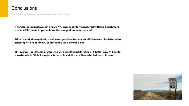 Highway Traffic Optimization By Variable Speed Limits Ppt