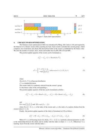Memetic chicken swarm algorithm for job shop scheduling problem | PDF ...