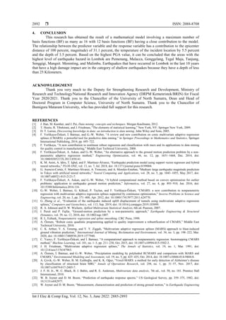 Analysis of earthquake hazards prediction with multivariate adaptive regression splines | PDF