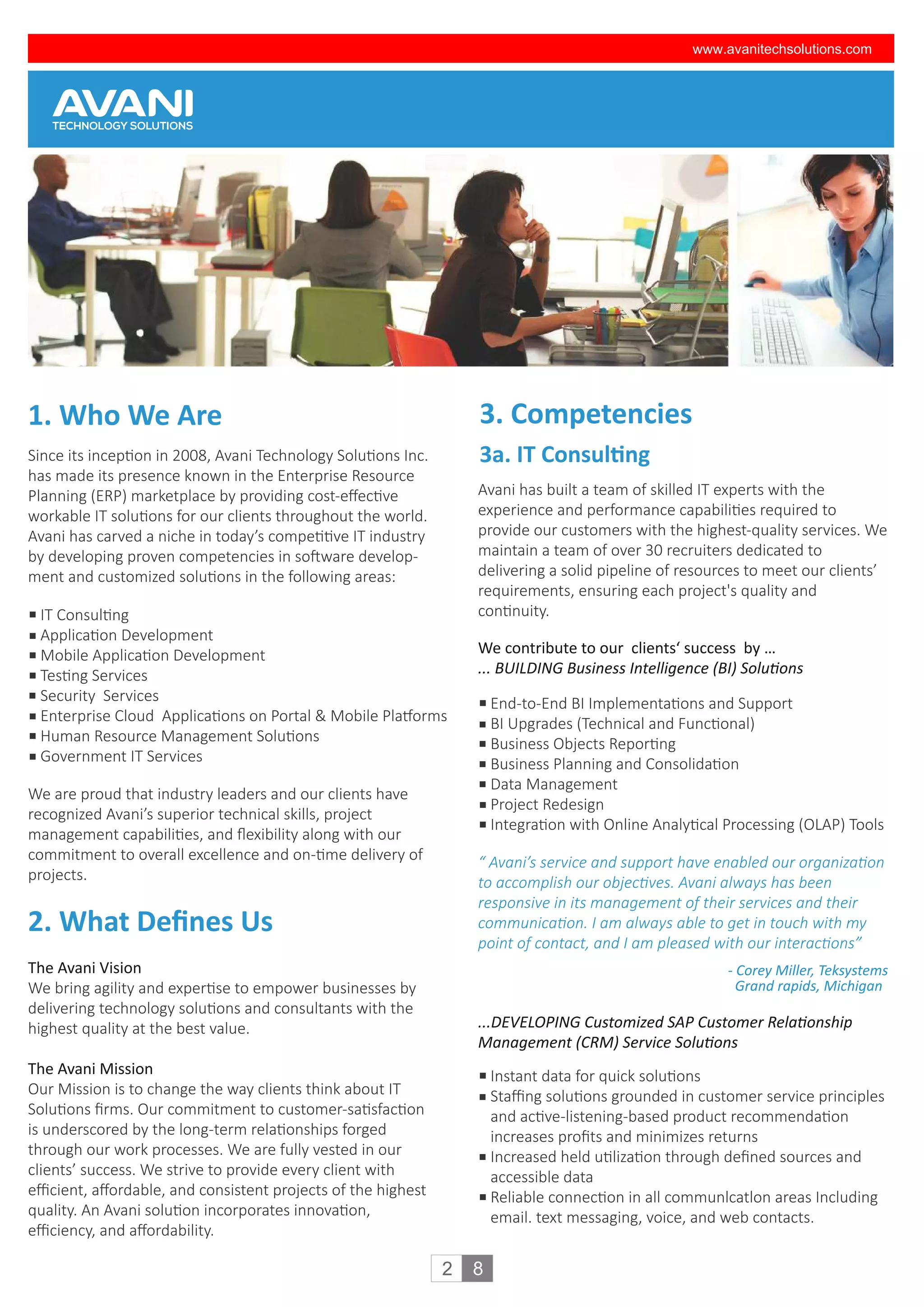 AVANI-Capabilities-Statement | PDF