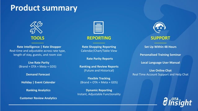 OTA Insight Product Overview - EN | PDF | Business | Business and Finance