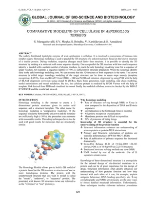 58.Comparative modelling of cellulase from Aspergillus terreus | PDF